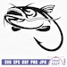 Catfish Hook SVG Cutting Files, Catfishing Stencil, Car Decal ...