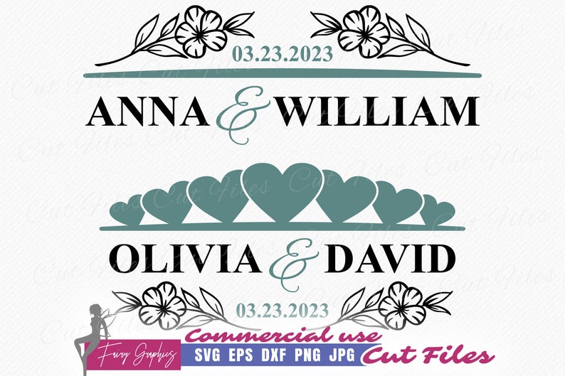 Wedding SVG Bungle Wedding Signs Marriage Name Frame - Etsy