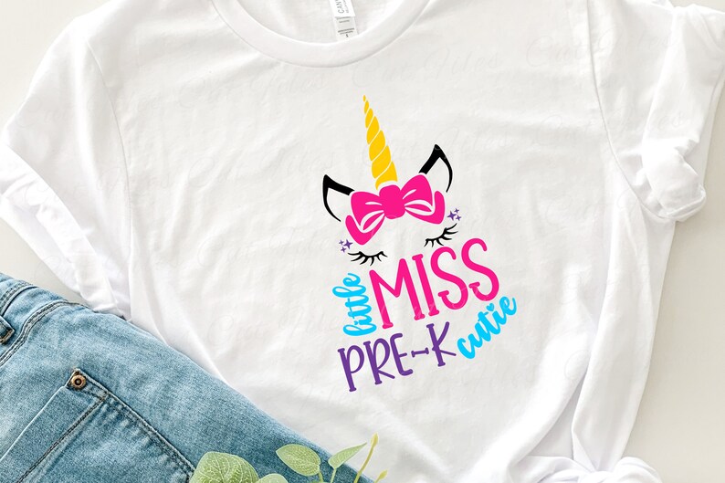 Pre-k SVG Little Miss Pre-k Cutie Unicorn SVG Back to School - Etsy