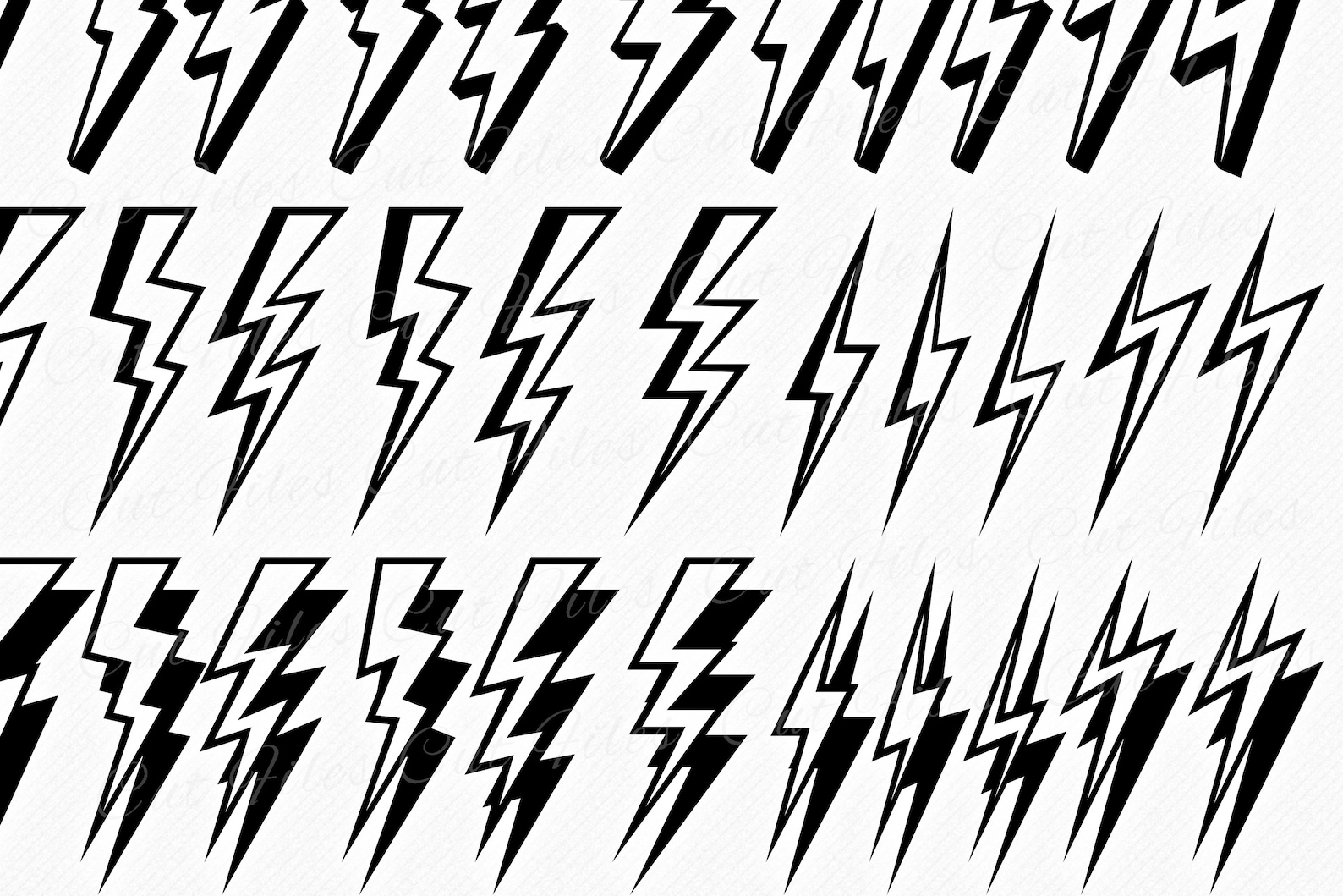 Flash SVG 75 Lightening Bolts SVG Thunder Cutting and - Etsy