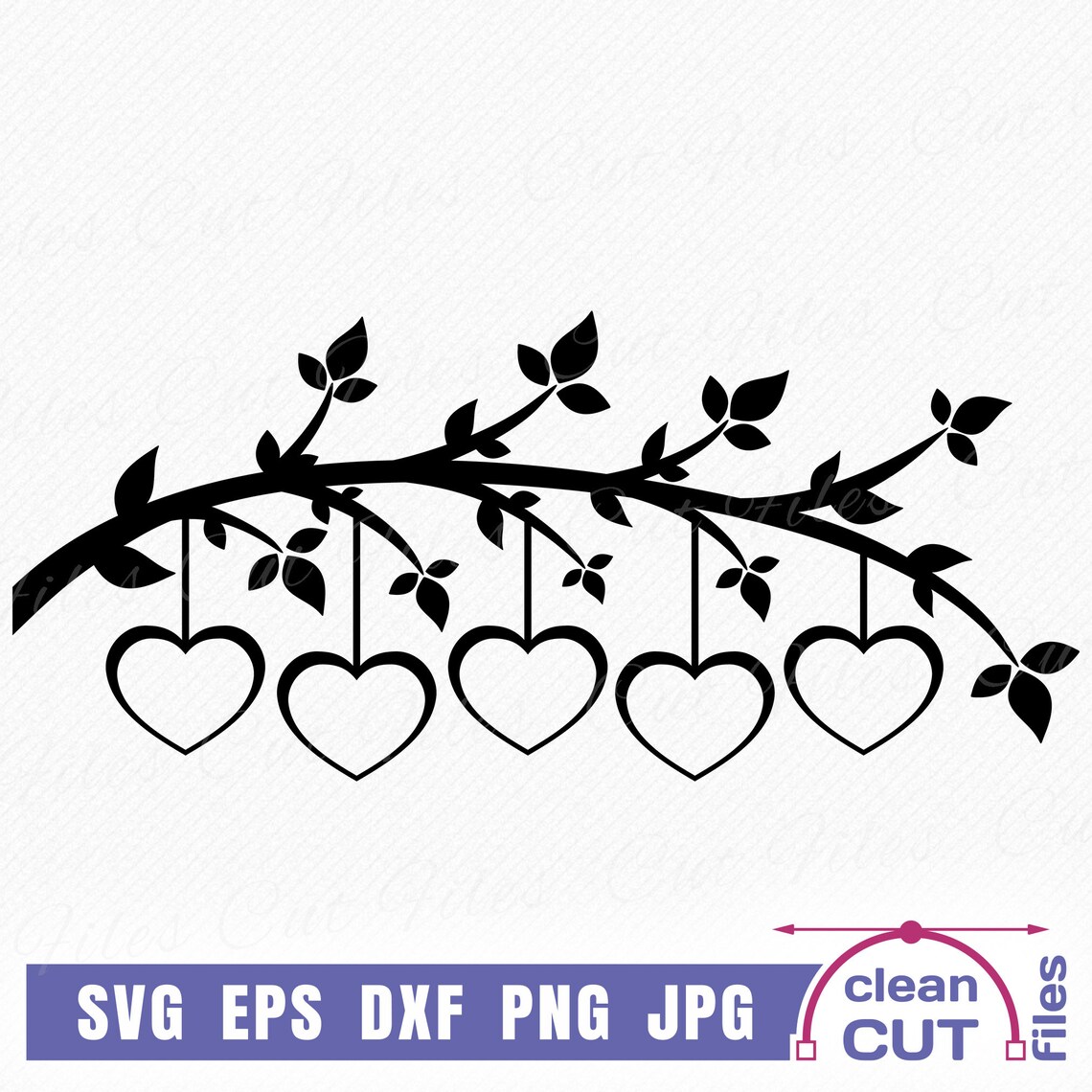 Family Branch SVG Bundle 2-17 Members Family Tree of Life Vector Hearts ...