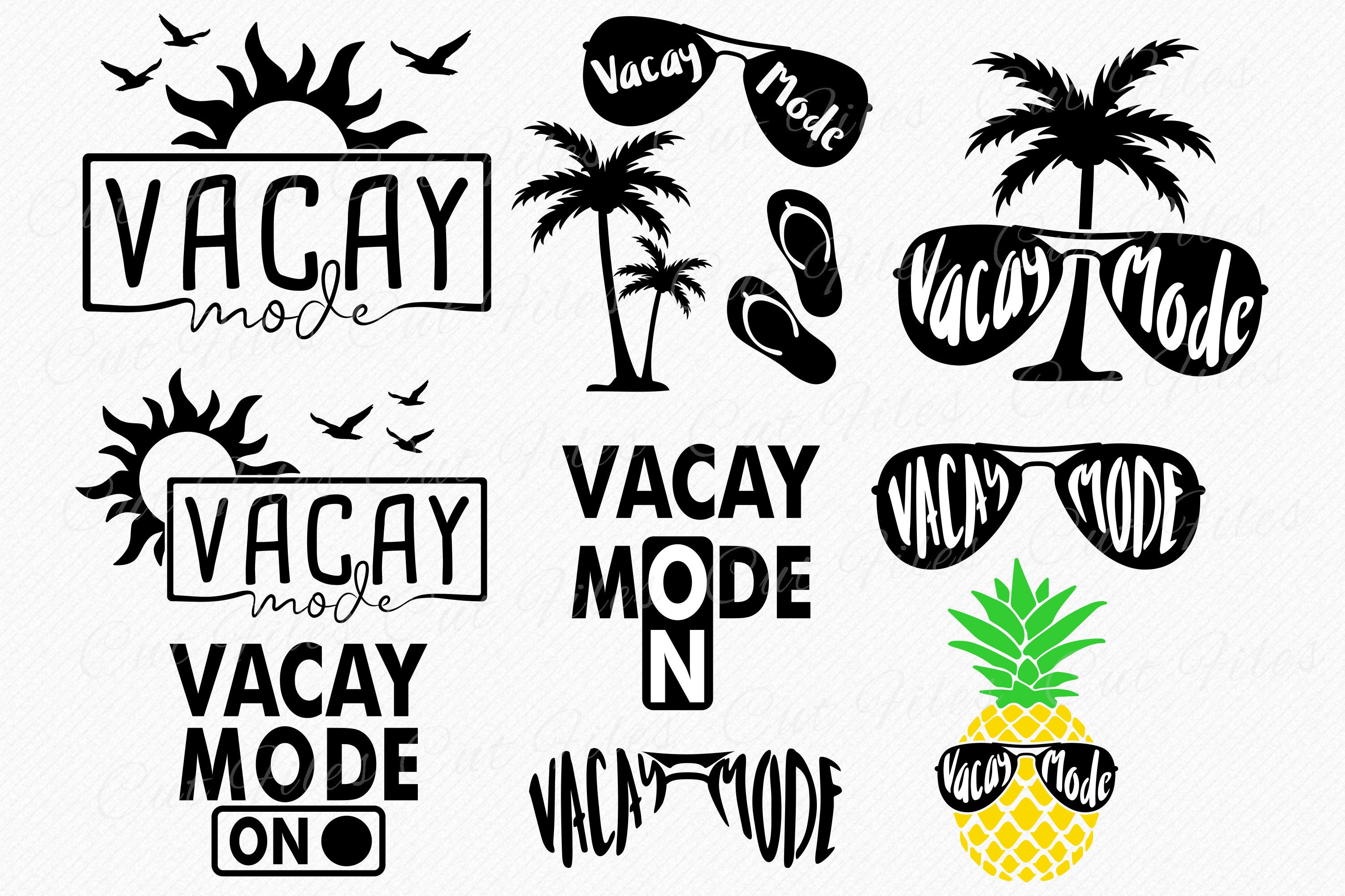 Vacation Mode Bundle Summer SVG Bundle Vacation Mode SVG | Etsy