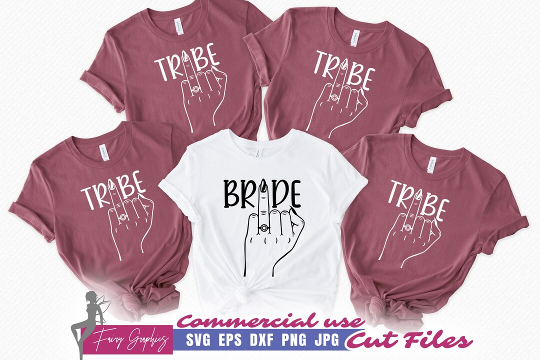 Bride Tribe SVG Wedding Finger, Finger With Wedding Ring Vector Cut and ...