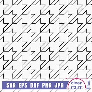 Houndstooth Pattern SVG Vector and Clipart Template Shapes, Cricut ...