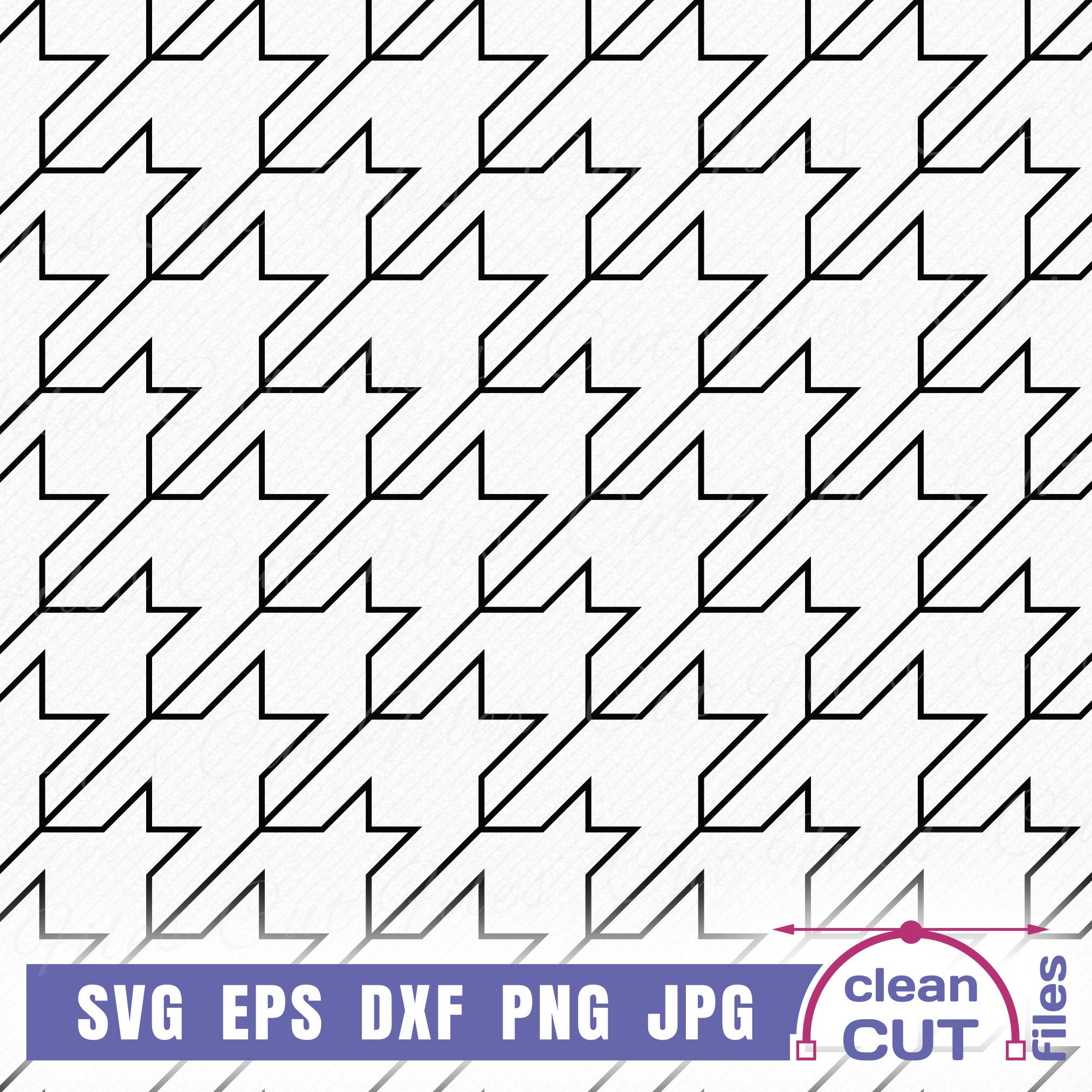 Houndstooth Pattern SVG Vector and Clipart Template Shapes, Cricut ...
