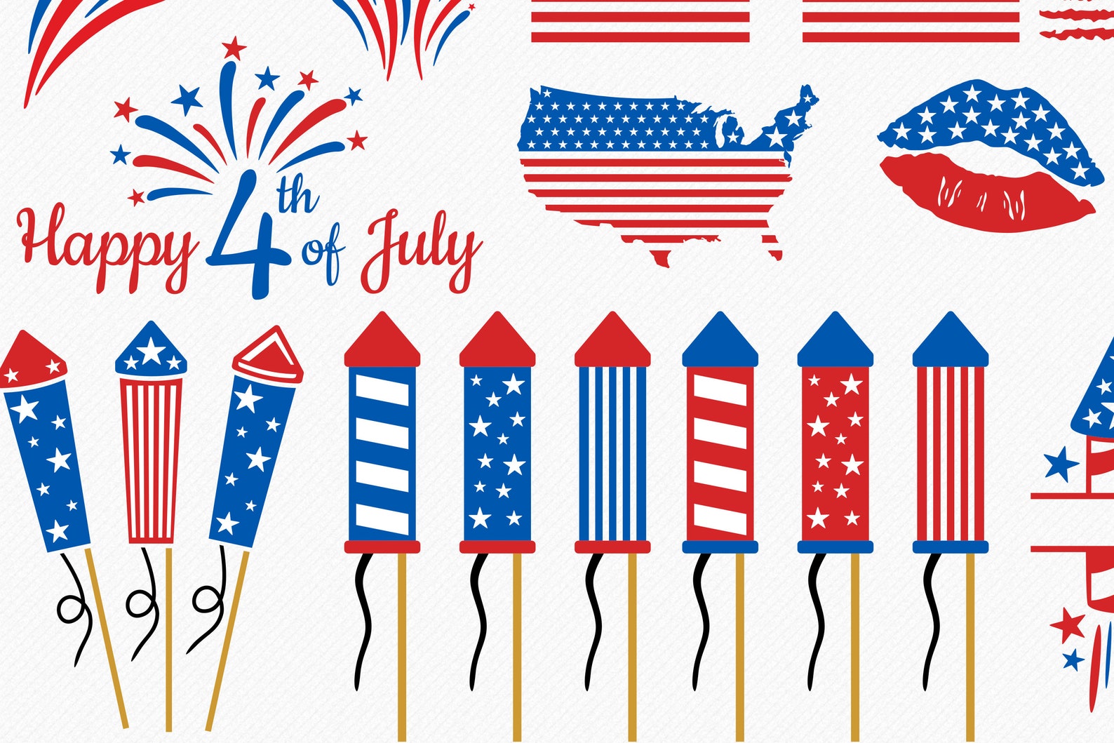Fireworks SVG Bundle Firecracker SVG 4th of July Firework - Etsy