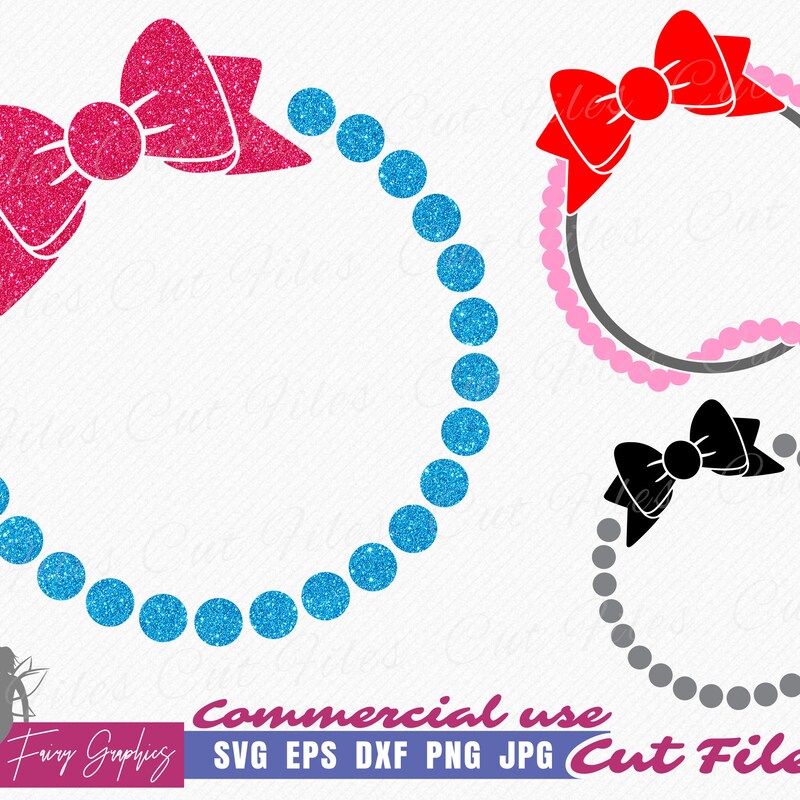 Name Circle With Bow - Etsy