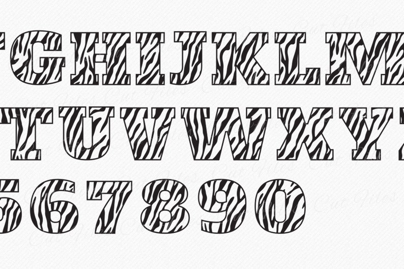 Tiger Font SVG TTF OTF Tiger Skin Font Animal Alphabet Animal - Etsy Norway