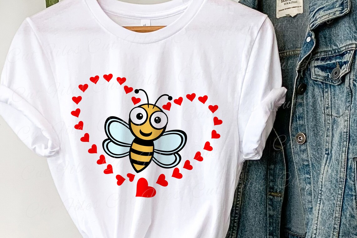 Bee Heart SVG Layered Cuting and Clipart File Bumble Bee SVG - Etsy