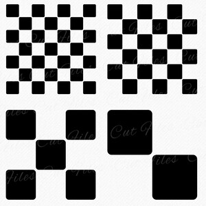 Rounded Checker Patterns SVG Bundle, Border Background Square Frames ...