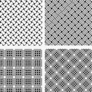 Basket Weave SVG Bundle, Black and White Seamless Basket Weave Patterns ...