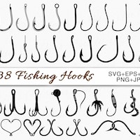 Hook Svg,cross Fishing Hooks Svg,instant Download,svg, PNG, EPS, Dxf ...