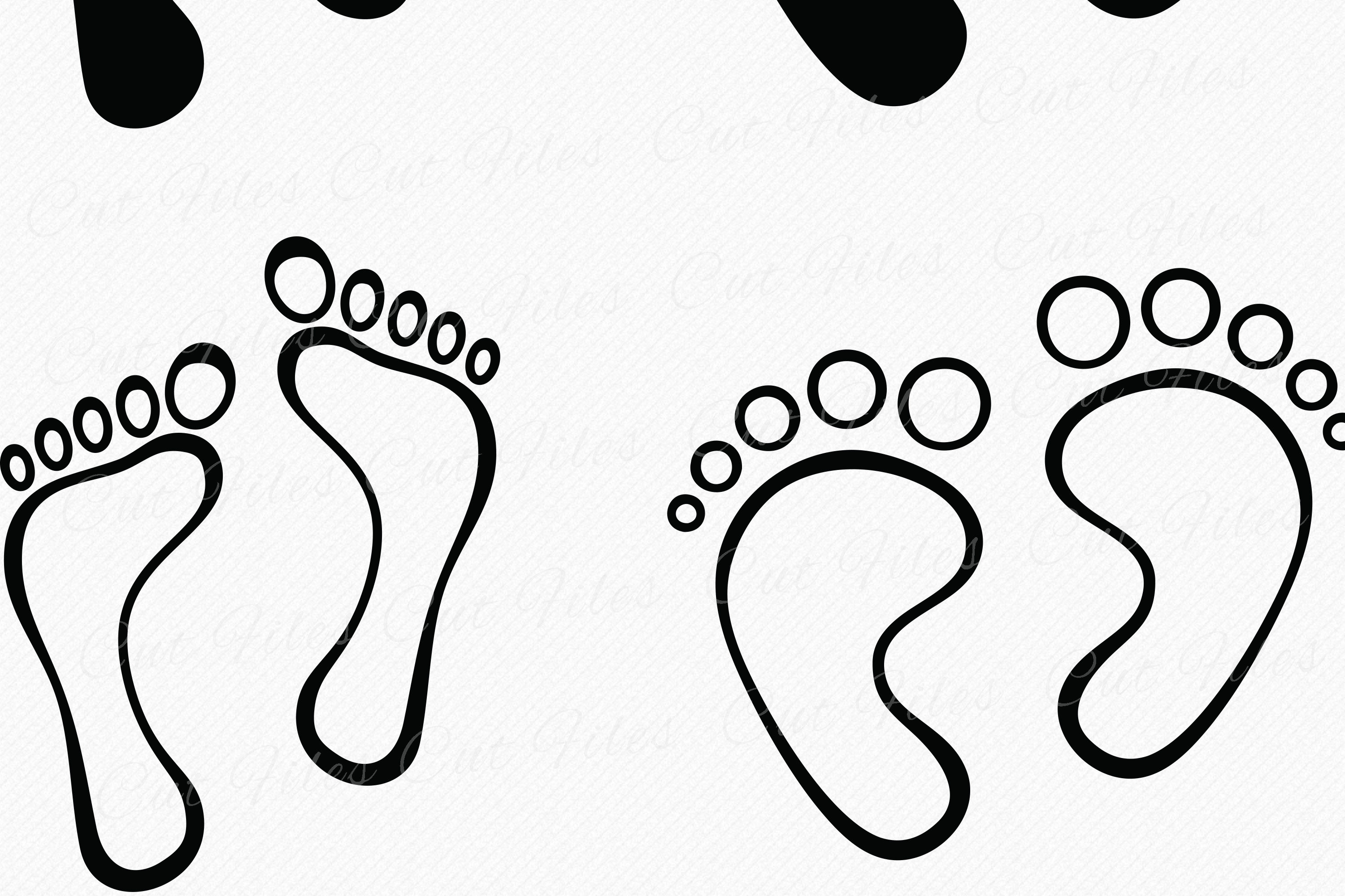 Footprint SVG Clipart Cut Files Commercial Use Svg - Etsy