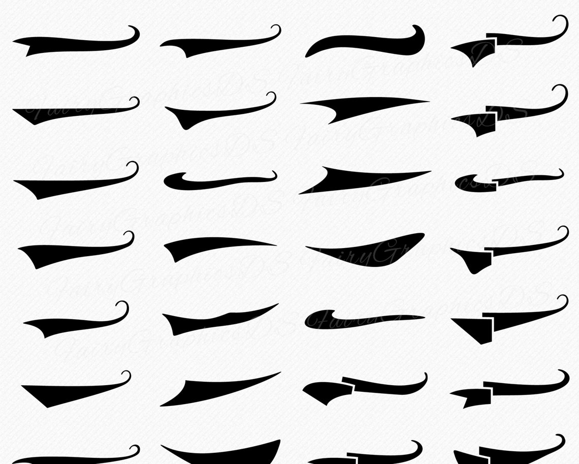 Baseball Text Tails SVG Bundle 66 Vector and Clipart Tails - Etsy