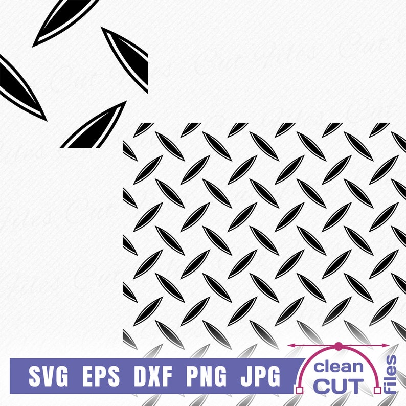 Diamond Plate Patterns SVG Vector Bundle Clipart Files, Seamless ...