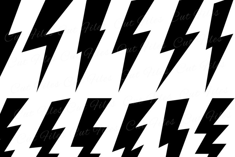 Lightening Bolt SVG | Thunder Cutting and Clipart Files - Commercial ...