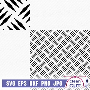 Diamond Plate Patterns SVG Vector Bundle Clipart Files, Seamless ...