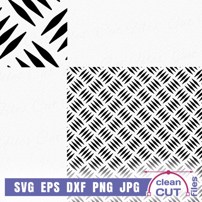 Diamond Plate Patterns SVG Vector Bundle Clipart Files, Seamless ...