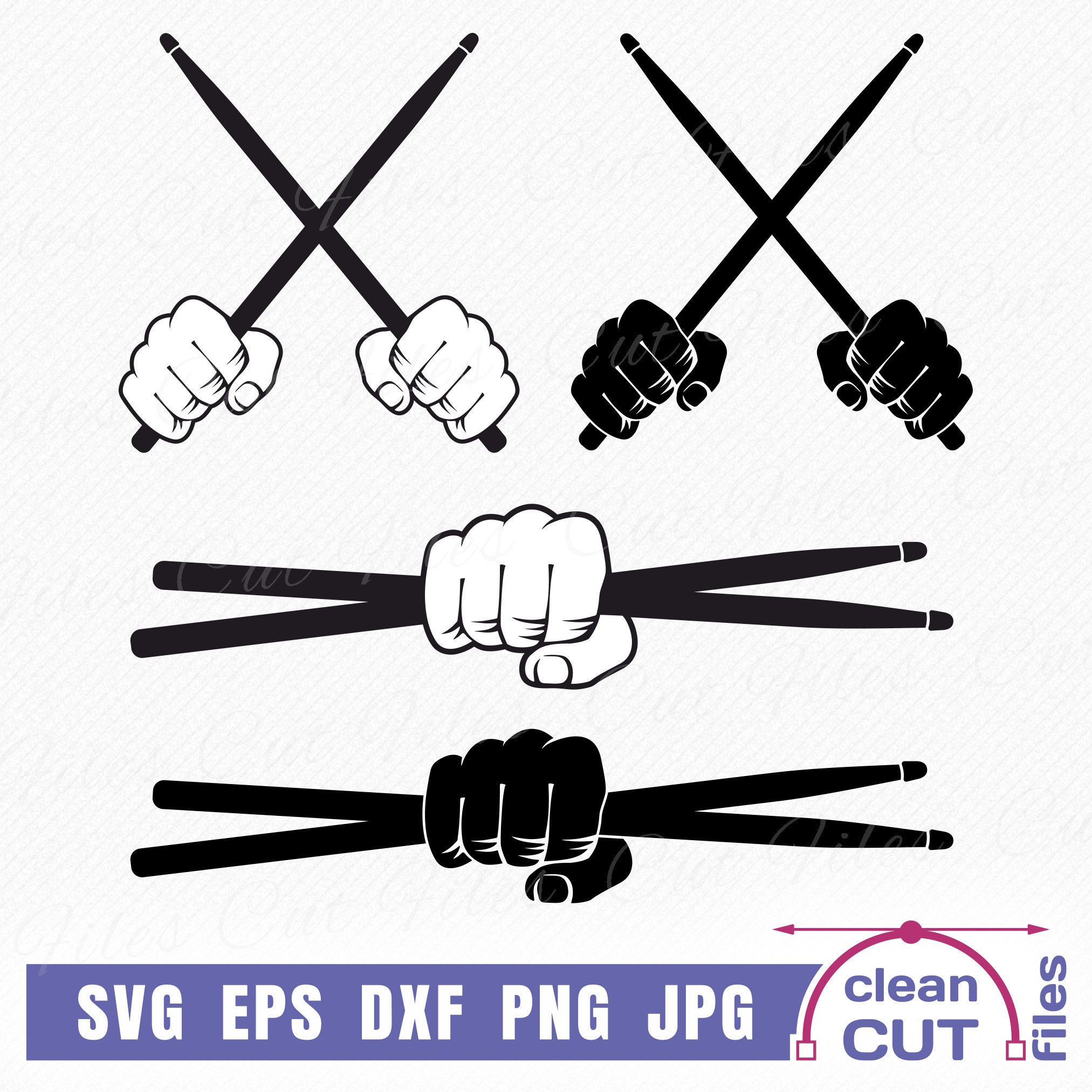Cross Drumsticks SVG Hand Holding Drumsticks Crossing Drummer Sticks ...