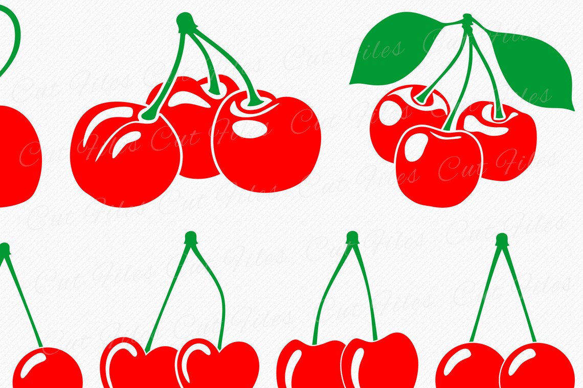 Cherries SVG Bundle Cherry Vector and Clipart Files - Etsy