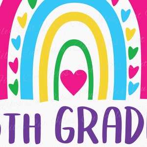6th Grade Rainbow SVG, Welcome to Sixth Grade Rainbow SVG, Back to ...