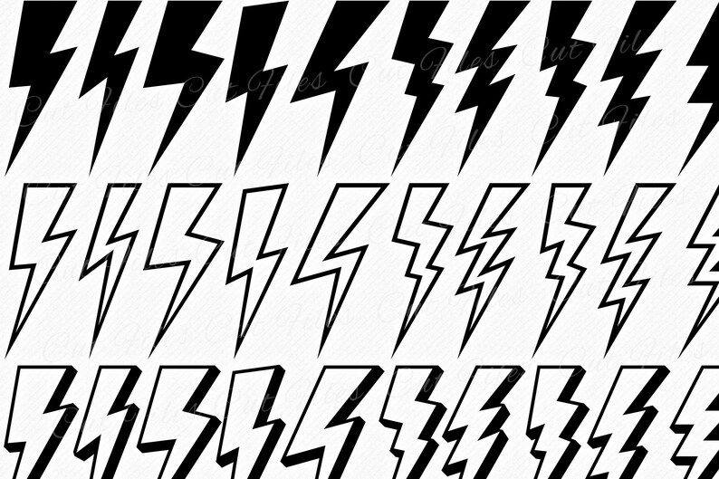 Flash SVG | 75 Lightening Bolts SVG | Thunder Cutting and Clipart Files ...
