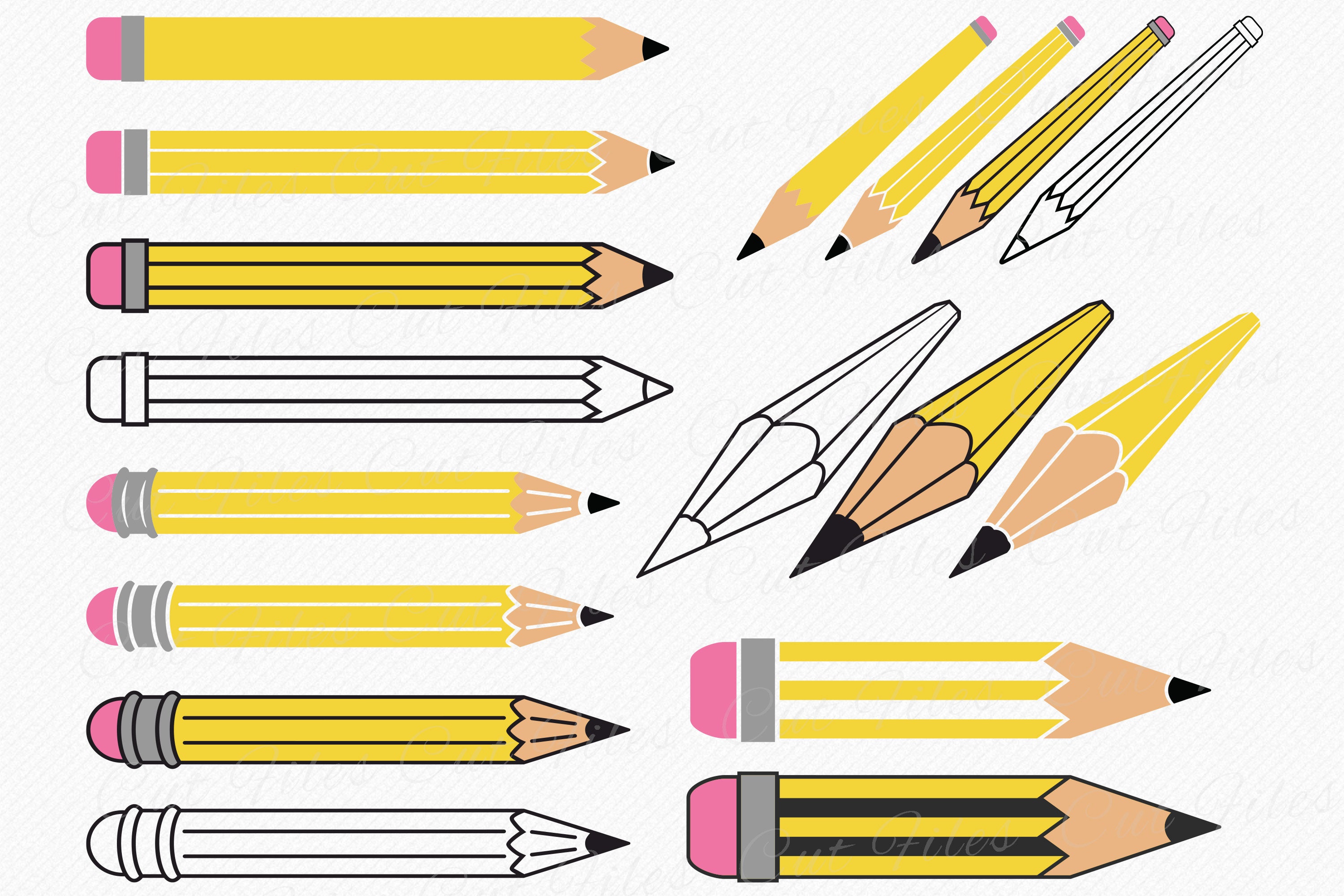 Pencil SVG Bundle 17 Vector Pencil School Pencil SVG Pencil - Etsy