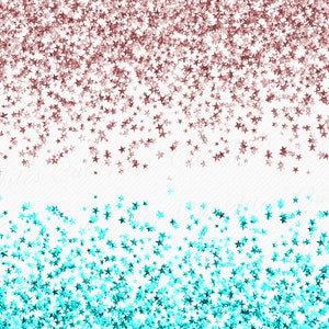 Glitter Stars Border | 30 Colors Glitter Stars Overlay Background ...