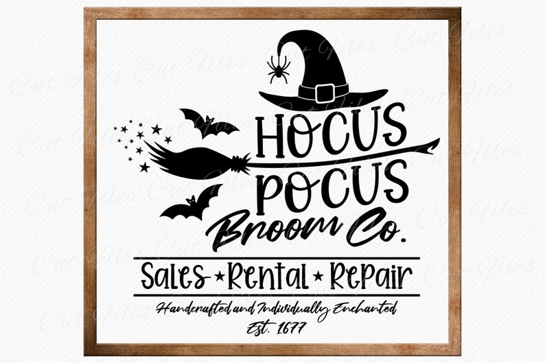 Hocus Pocus SVG Broom Co SVG Halloween SVG Cutting and - Etsy