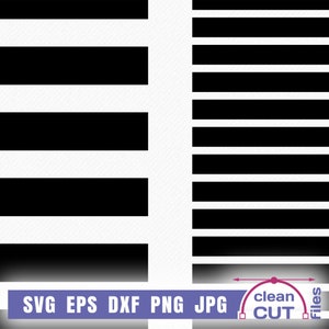 Seamless Stripes Pattern SVG Vector Bundle, Thick and Thin Lines ...