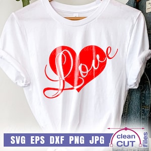 Heart With Love Word SVG Vector Bundle - Clipart and Cutting Files ...