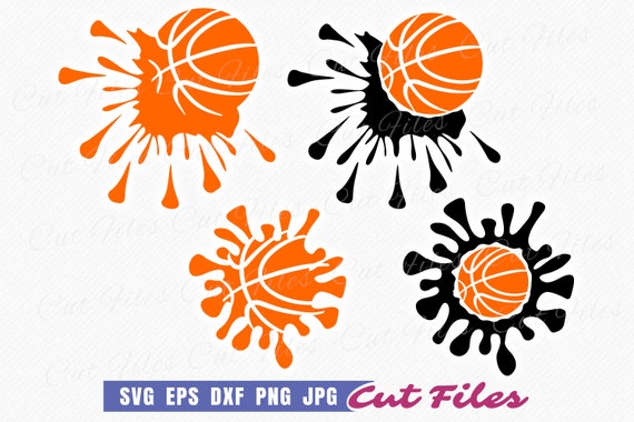 Basketball Splash SVG Bundle Splashed Basketball Vector and | Etsy