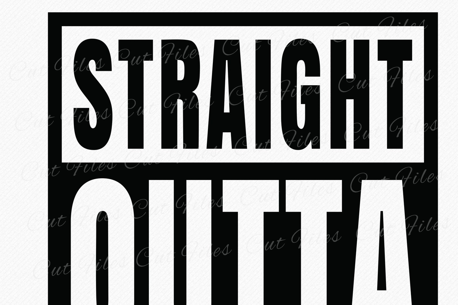 Straight Outta Blank Template SVG Bundle With Letters Numbers | Etsy UK