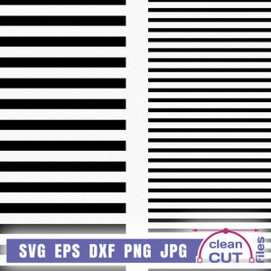 Seamless Stripes Pattern SVG Vector Bundle, Thick and Thin Lines ...