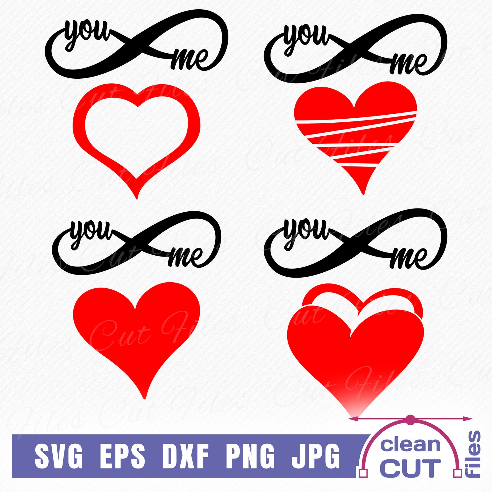 You and Me Infinity Sign With Heart - Wedding SVG, Love Svg - Etsy