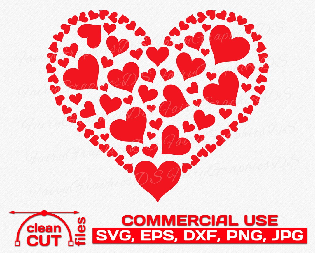 Heart With Hearts SVG | Valentine's Day SVG | Cutting and Clipart Files ...