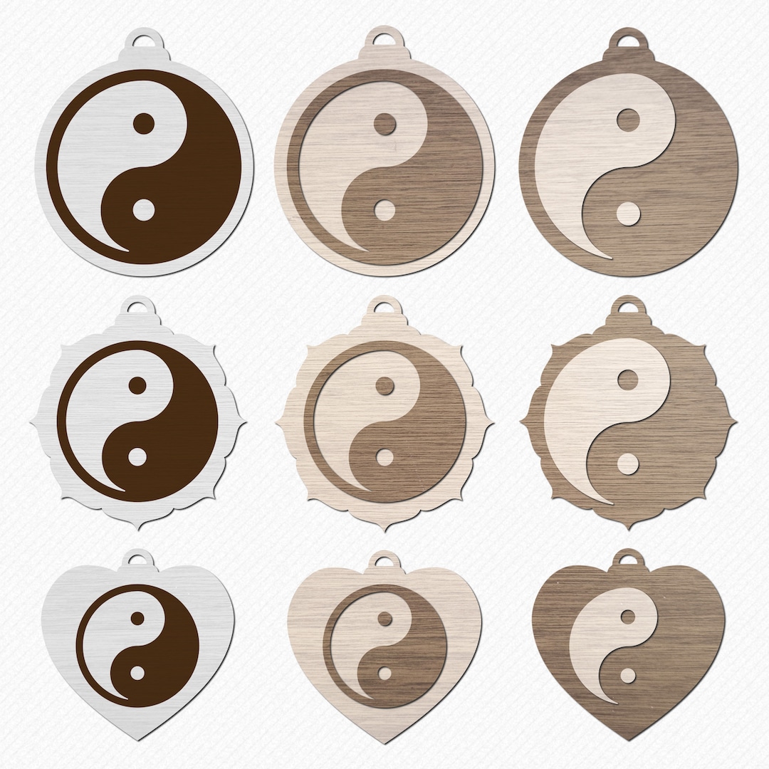 Yin Yang Ornament SVG, Christmas Bauble Ornaments, Yin Yang Bauble Svg ...