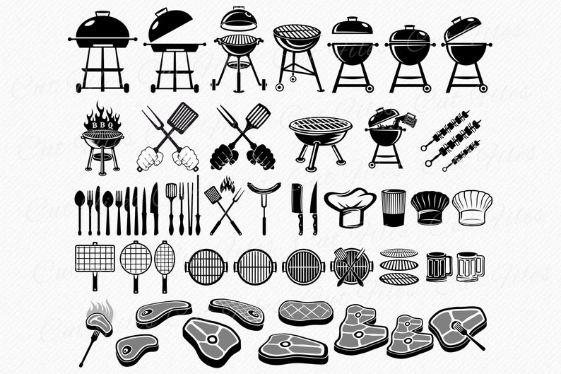 Barbecue SVG Bundle 54 BBQ Vector Grill Cutting and Clip Art - Etsy