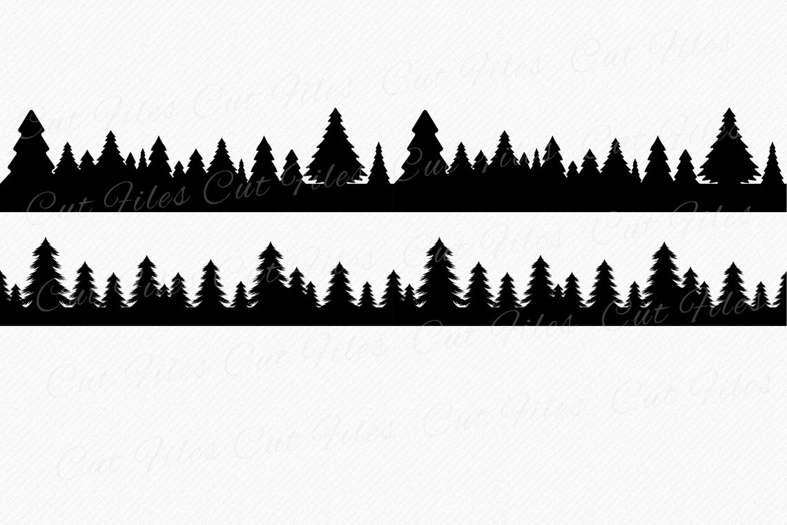 Forest Line SVG Seamless Pine Trees Tree Line SVG Pine Trees - Etsy