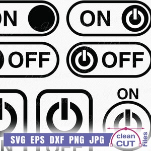 On off Power Button SVG Bundle Toggle Switch, Power Symbol on Off ...