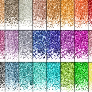 Glitter Confetti Borders | 30 Colors Glitter Overlay Background Images ...