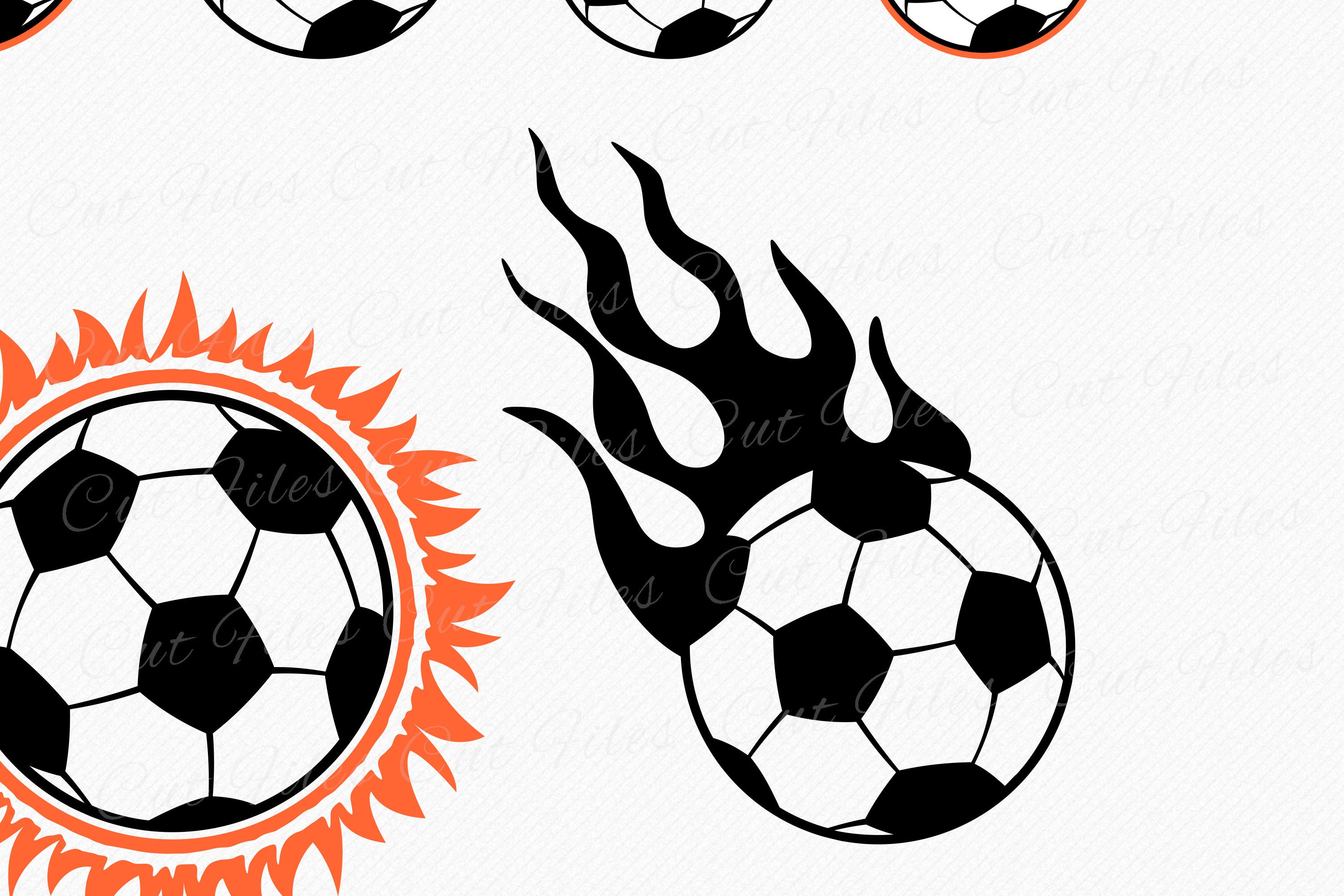 Soccer Ball Fire SVG Bundle Fire Soccer SVG Soccer on Fire | Etsy
