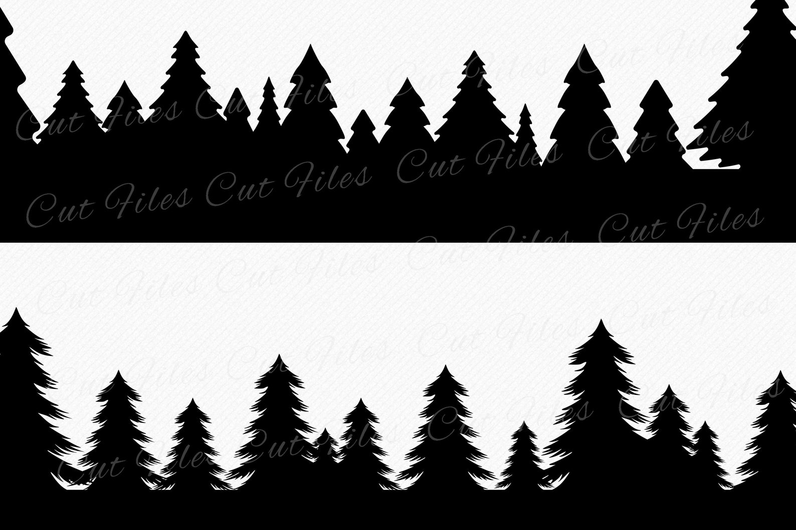 Forest Line SVG Seamless Pine Trees Tree Line SVG Pine Trees - Etsy