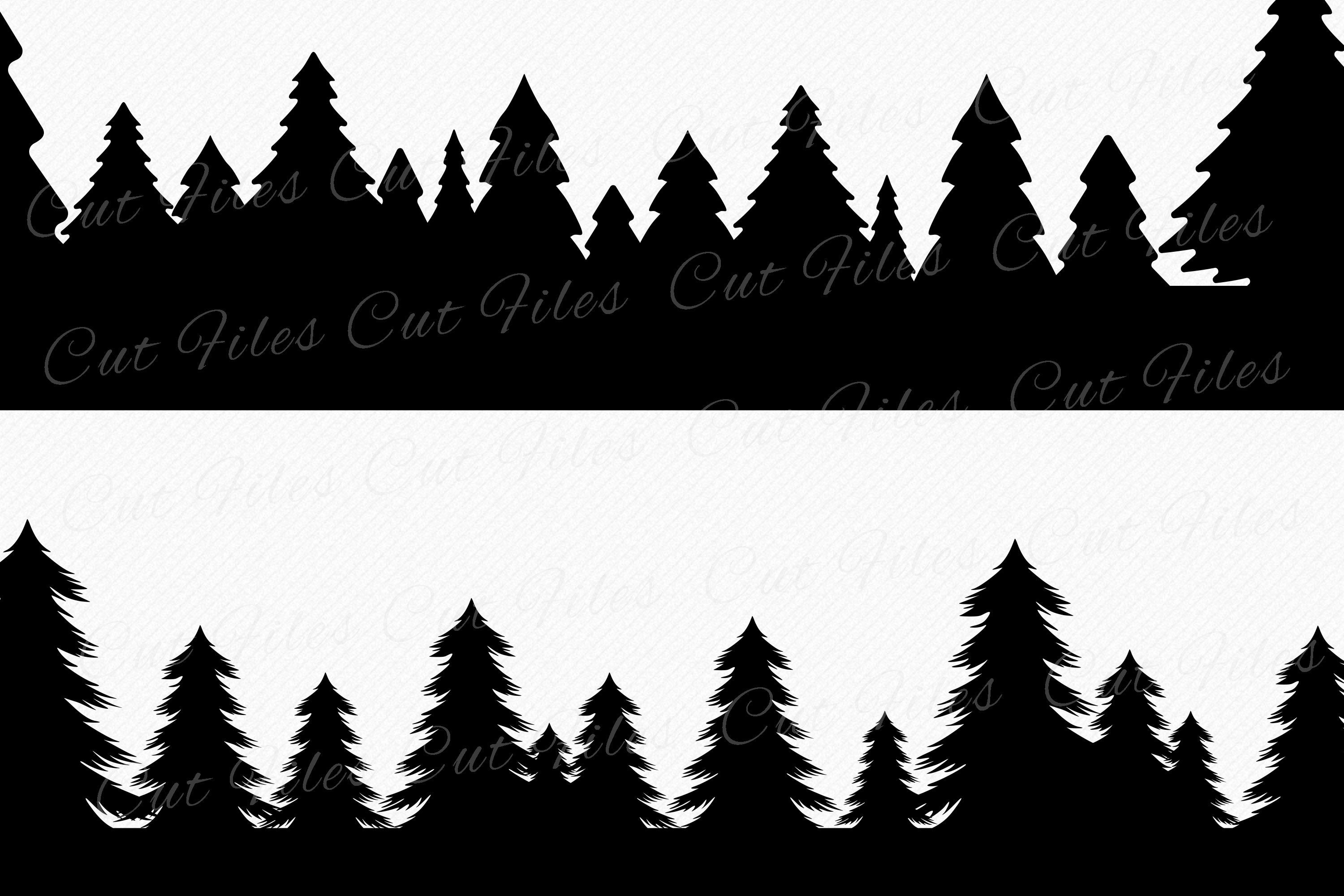 Forest Line SVG Seamless Pine Trees Tree Line SVG Pine Trees - Etsy