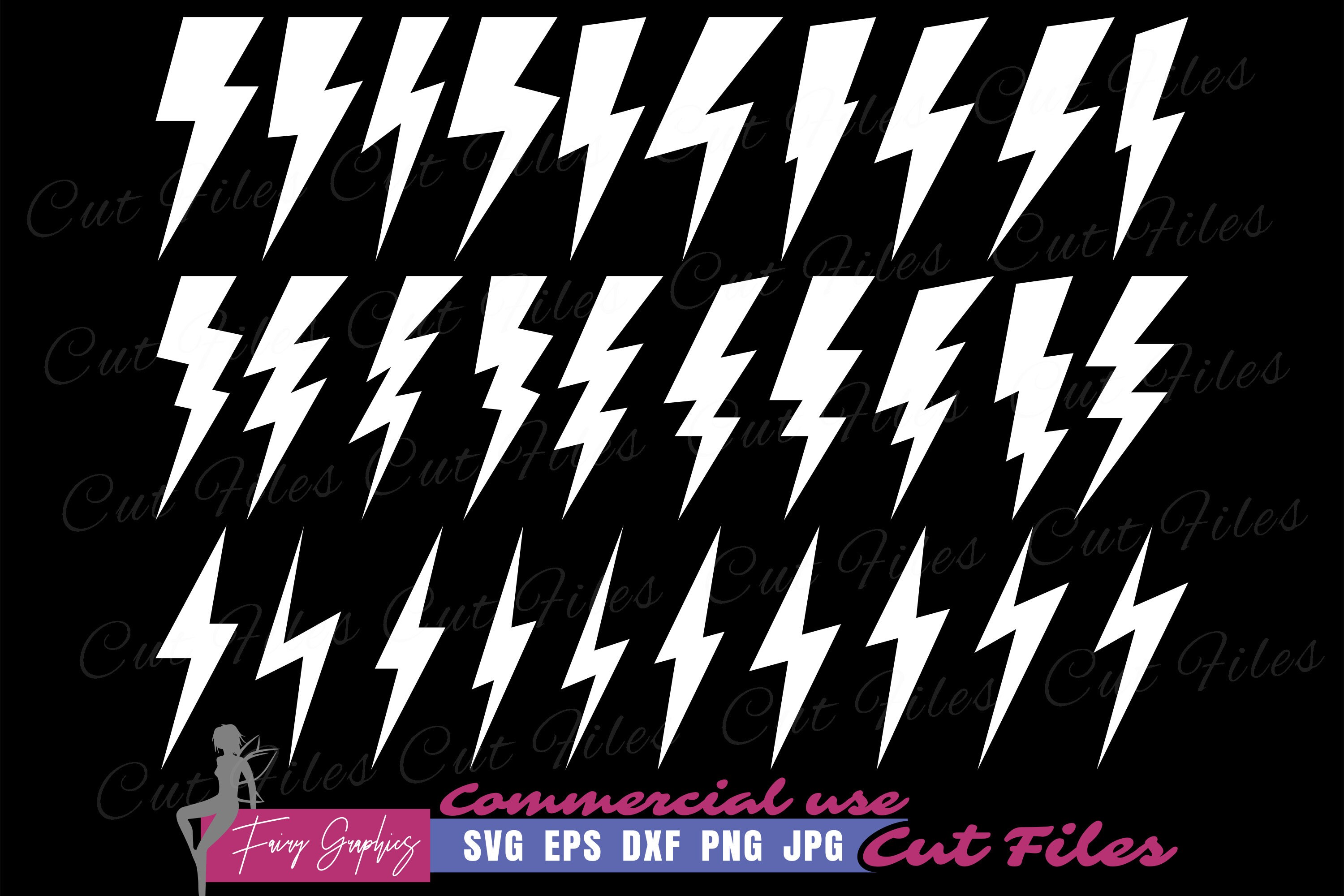 Lightening Bolt SVG | Thunder Cutting and Clipart Files - Commercial ...