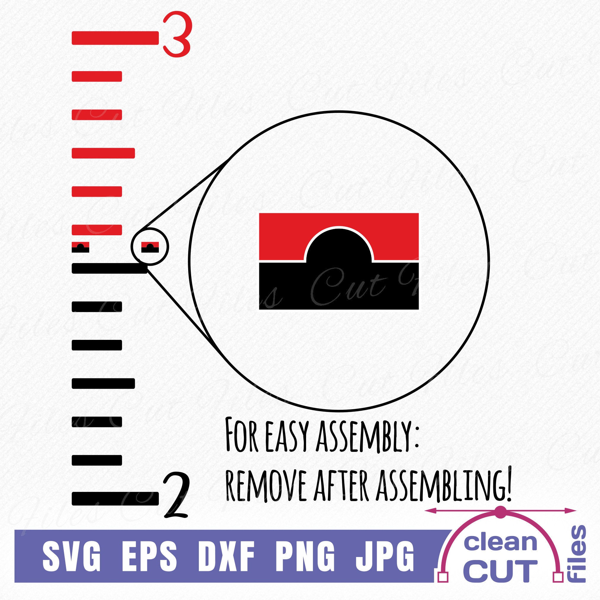 Growth Chart and Markers SVG Vector Wall Ruler for Cricut, Silhouette ...