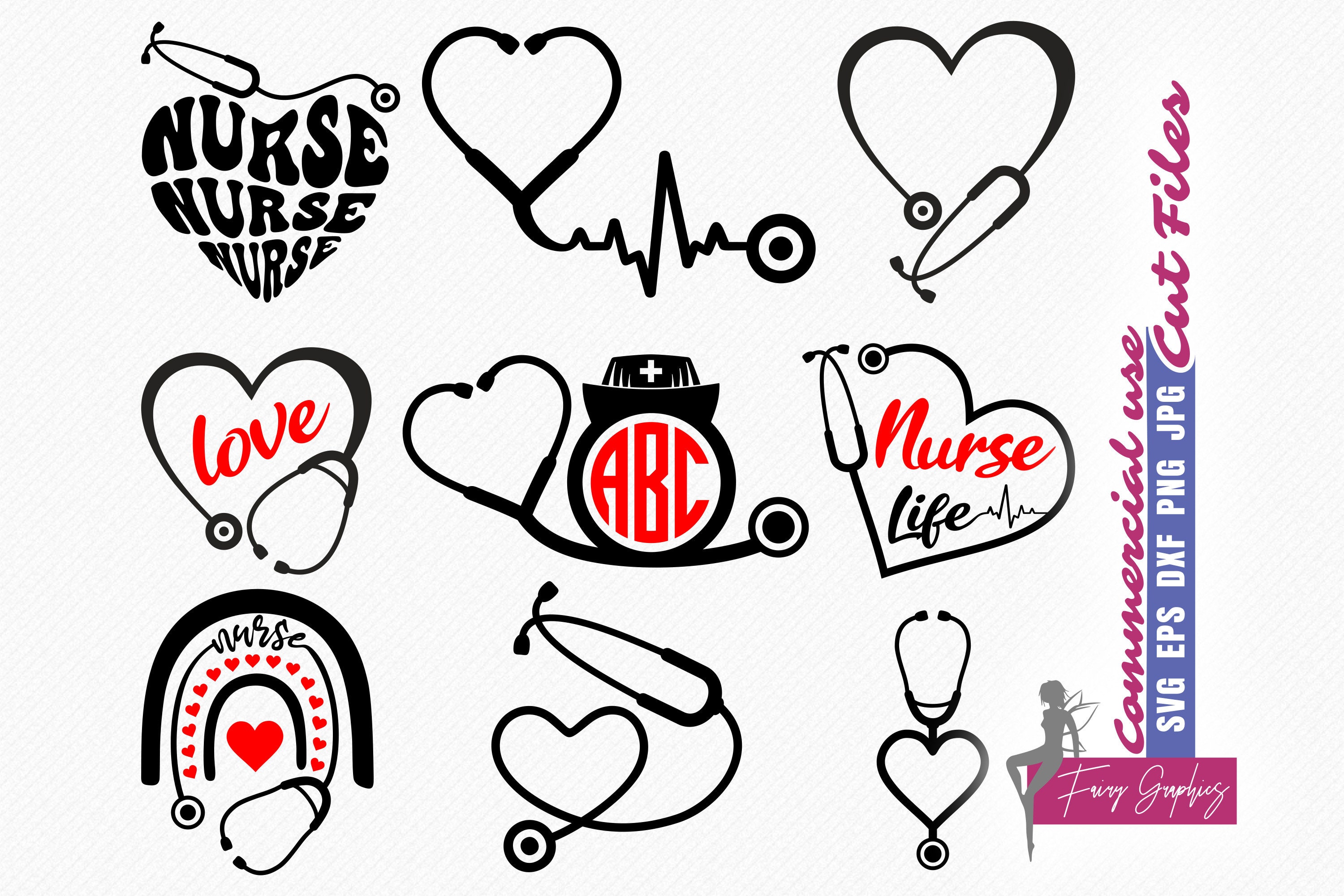 Nurse Heart SVG Nurse Life Vector Files Nursing SVG - Etsy Canada