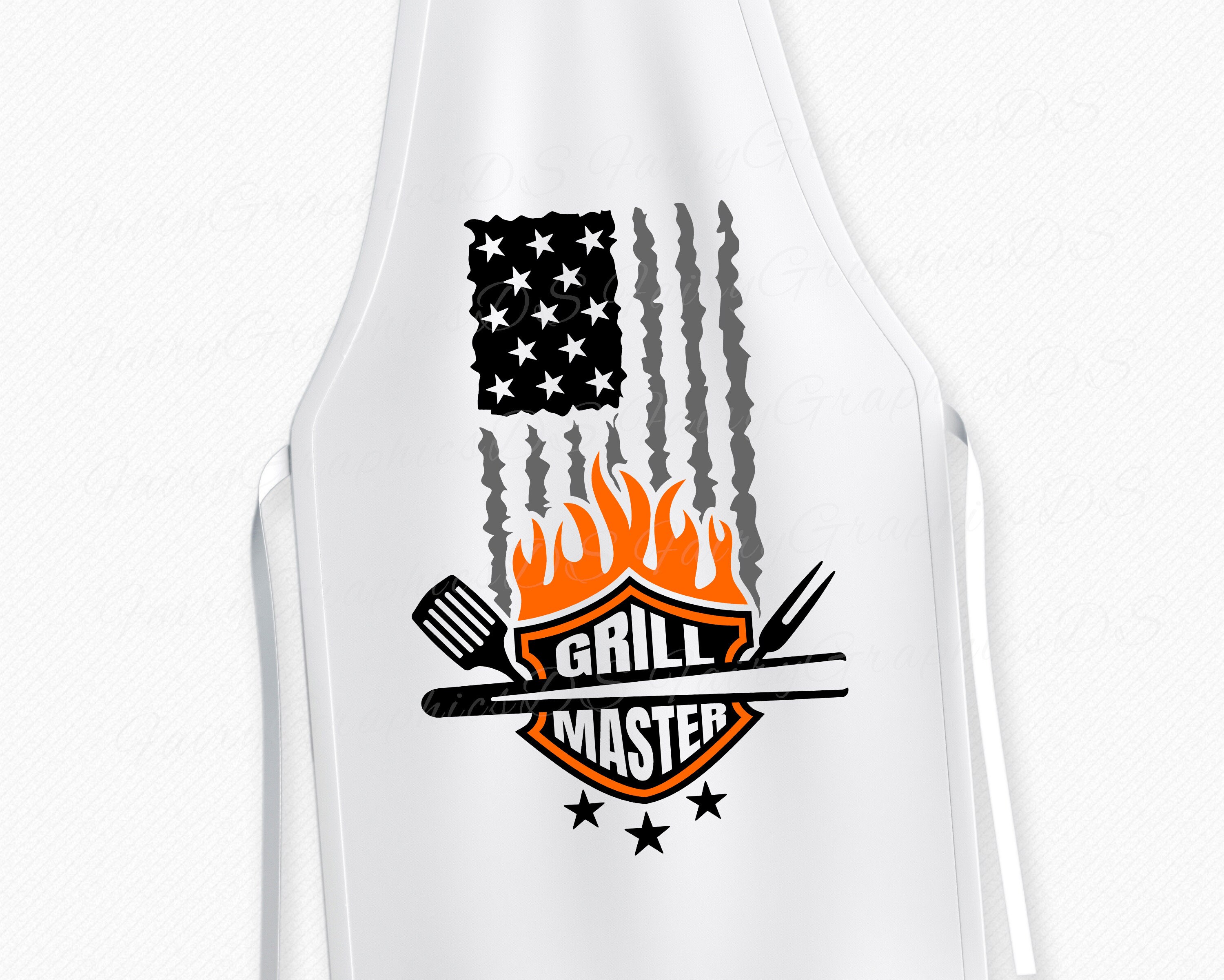 Grill Master US Flag SVG | Awesome Grill Master With US Flag Apron ...