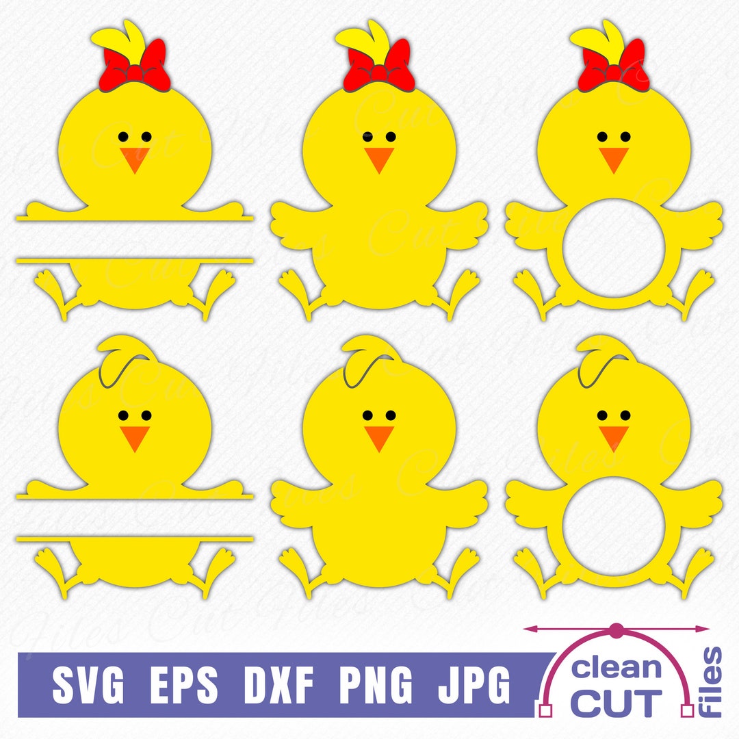 Easter Chick SVG, Cute Chick Vector, Chick Clipart Files, Easter SVG ...
