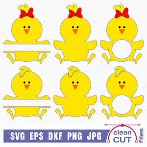 Easter Chick SVG, Cute Chick Vector, Chick Clipart Files, Easter SVG ...